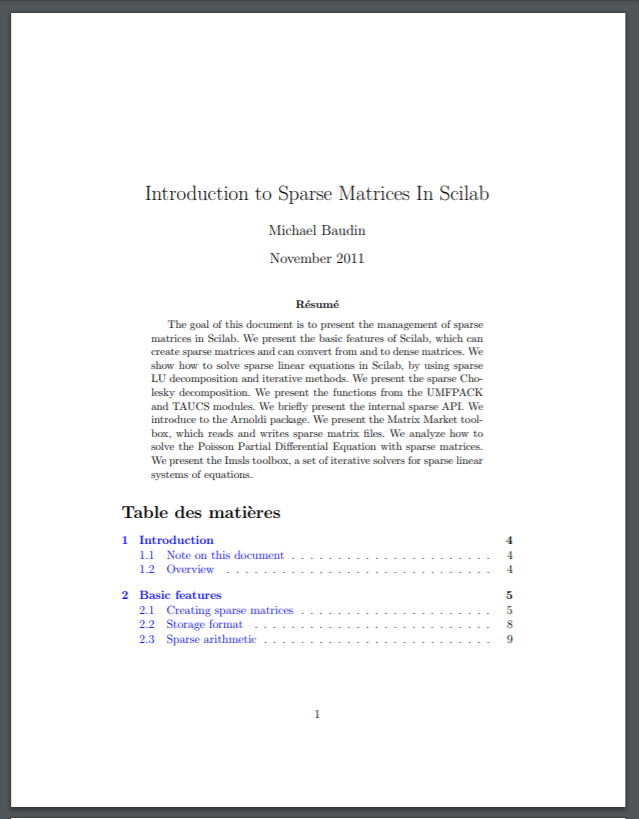 Introduction to Sparse Matrices in Scilab | Scilab Introduction to Sparse Matrices in Scilab | Scilab